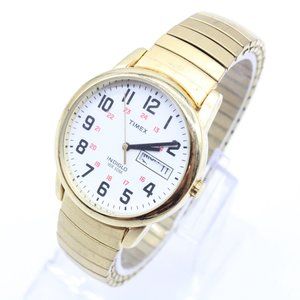 Timex | Accessories | Timex Indiglo Watch Men Gold Tone Stainless Steel ...